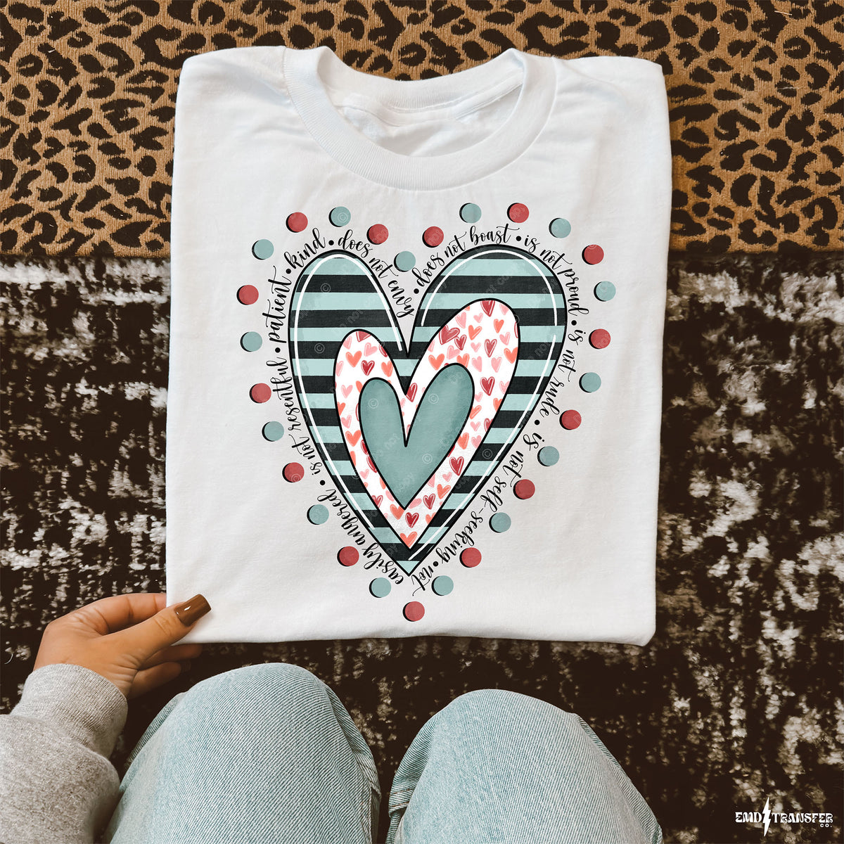 Heart DTF TRANSFER 6649 – Elena Maria Designs