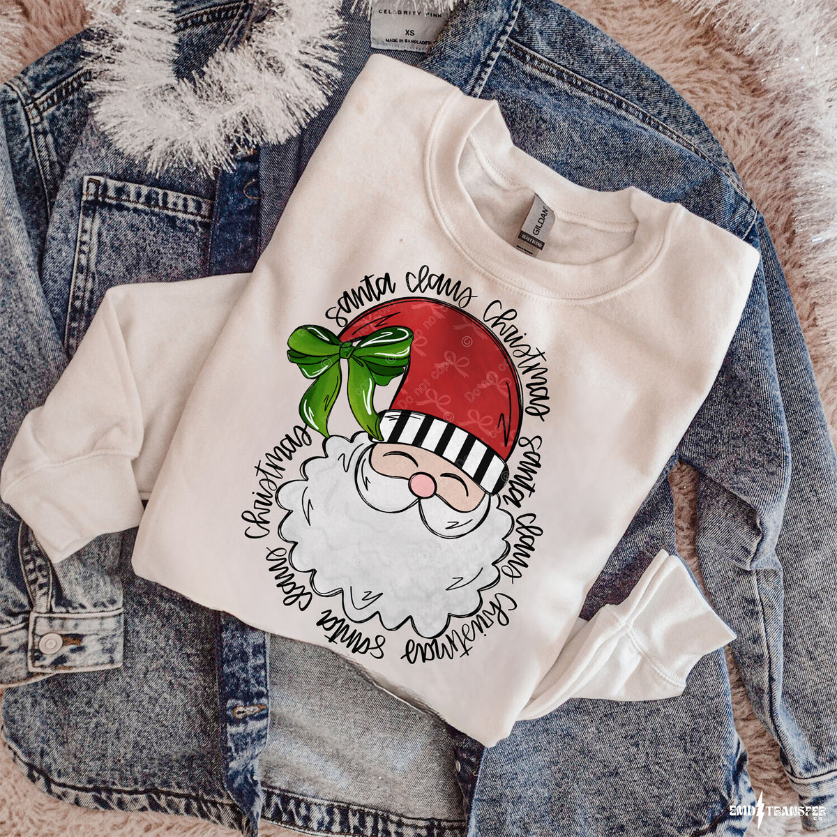 Christmas Santa Claus DTF TRANSFER 8147 – Elena Maria Designs