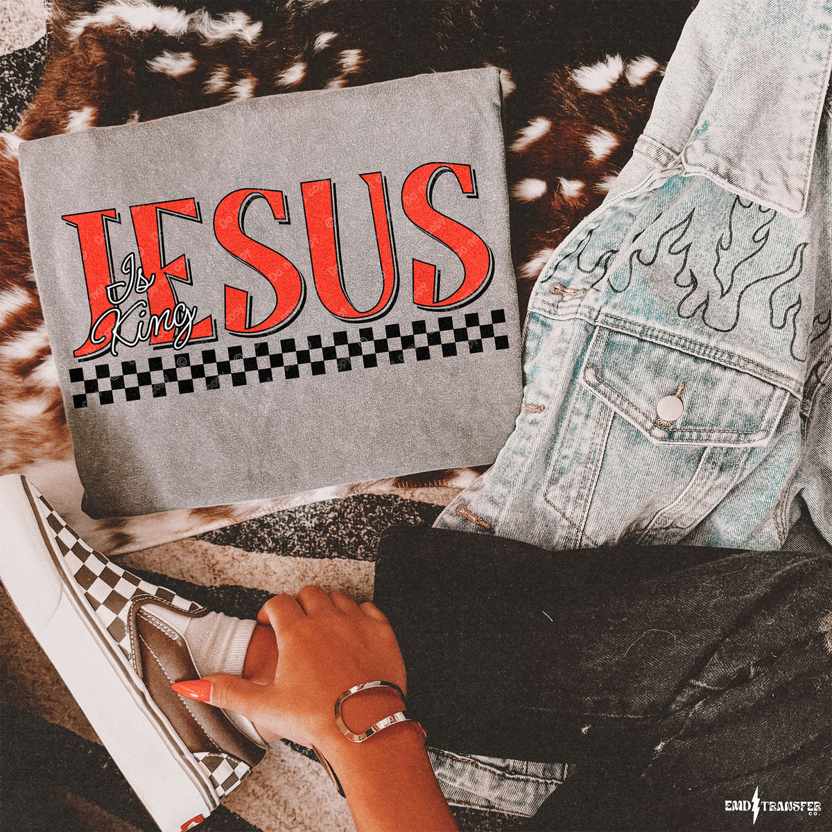 Jesus Is King DTF TRANSFER | 8154 – Elena Maria Designs