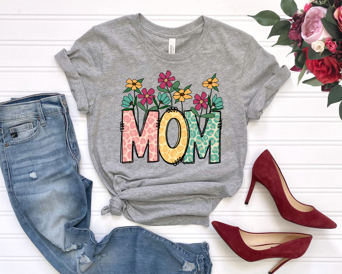 Mom Leopard Floral DTF TRANSFER – Elena Maria Designs