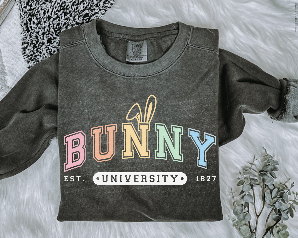Bunny University DTF TRANSFER 2560 – Elena Maria Designs