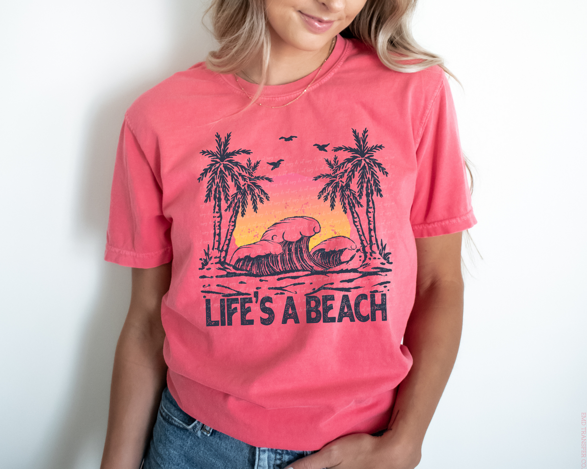 Life's A Beach DTF TRANSFER 4187 – Elena Maria Designs